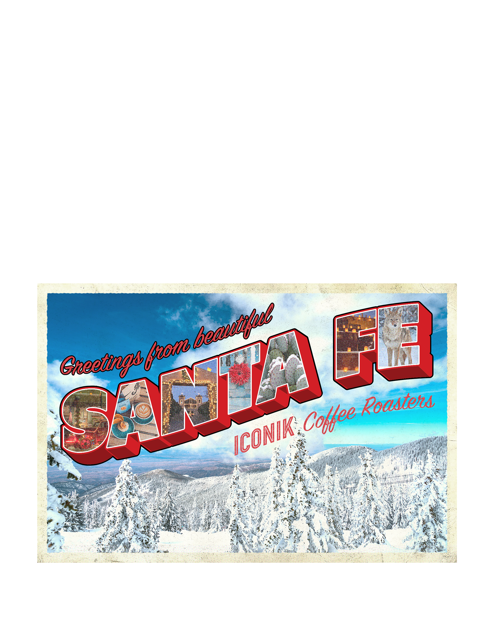 ICONIK Winter Santa Fe Post Card
